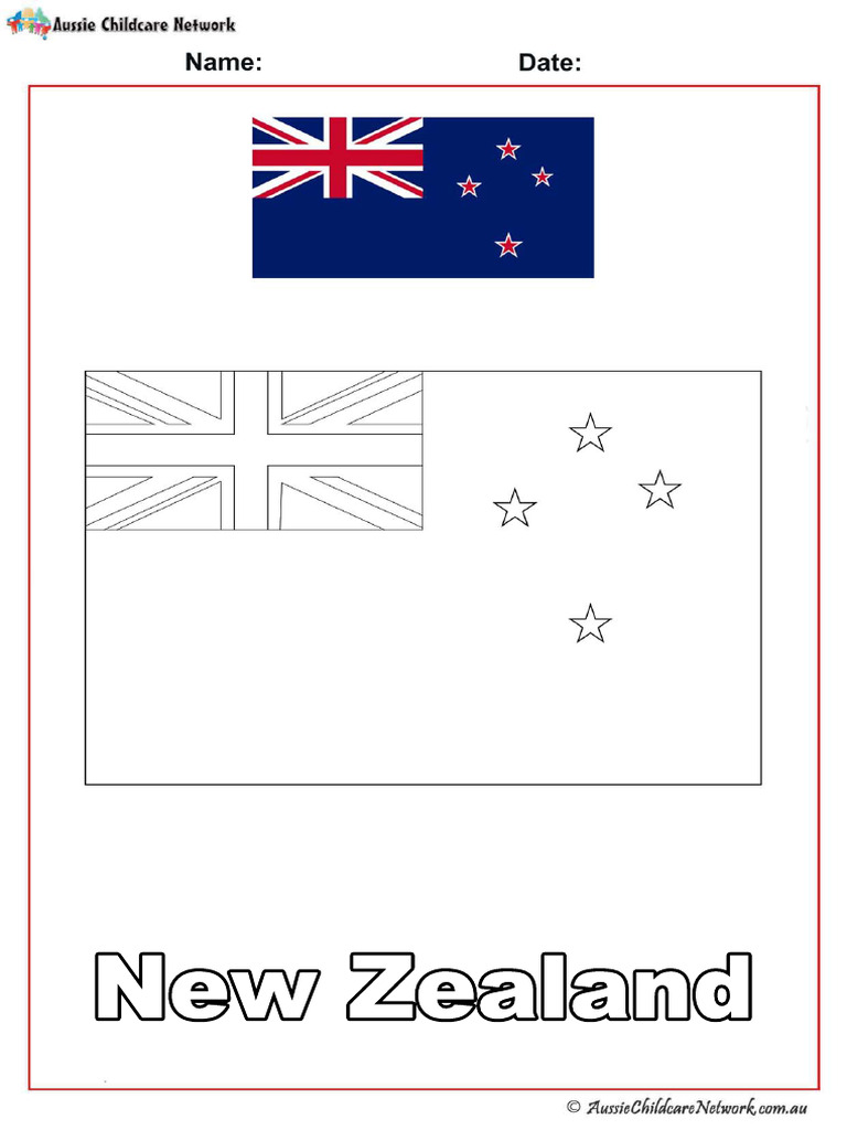World Flags Colouring NewZealand | PDF