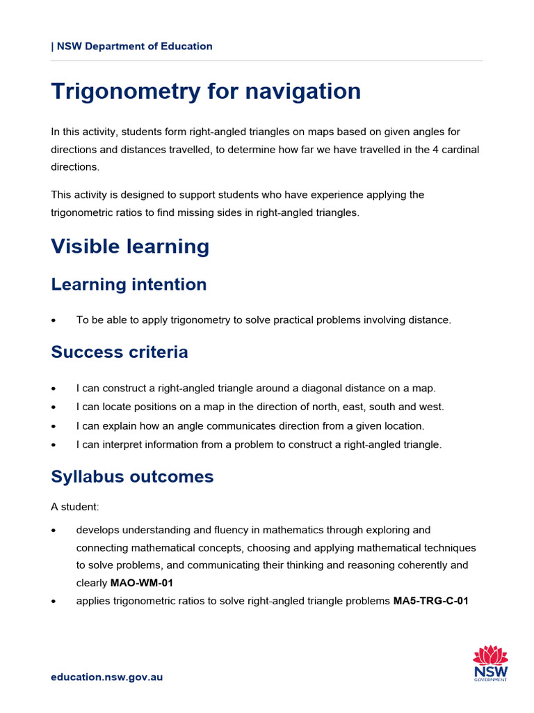Trigonometry For Navigation | PDF | Trigonometry | Creative Commons License