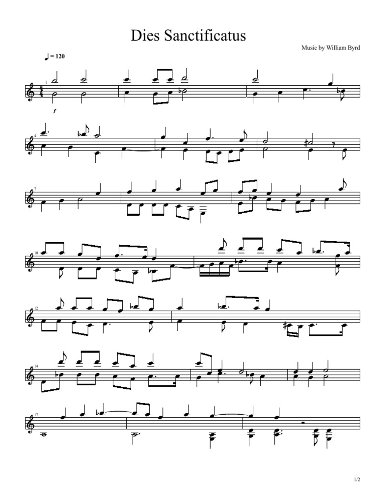 Dies Sanctificatus by William Byrd | PDF