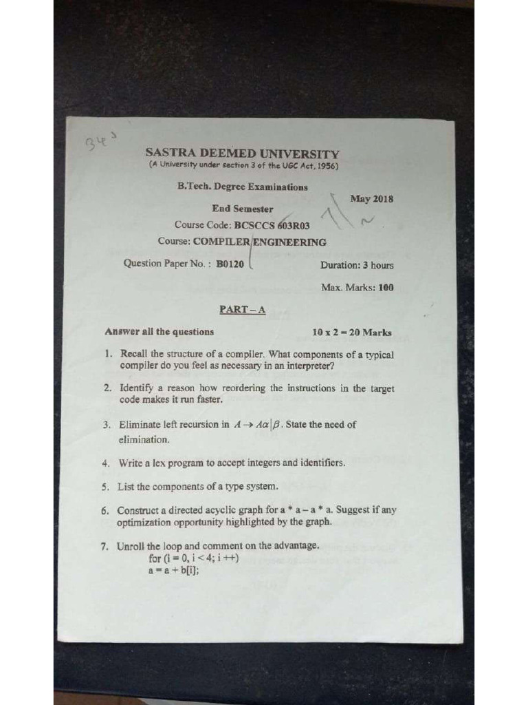 Compiler Engineering | PDF