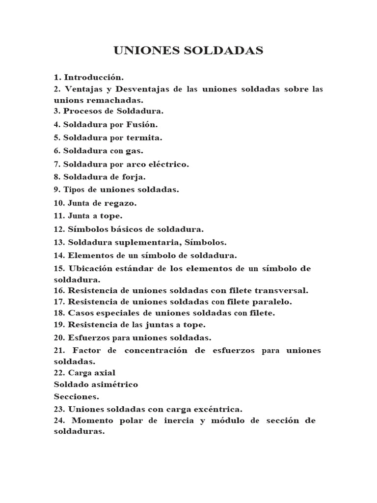 Tipos y procesos de uniones soldadas | PDF | Soldadura | Construcción