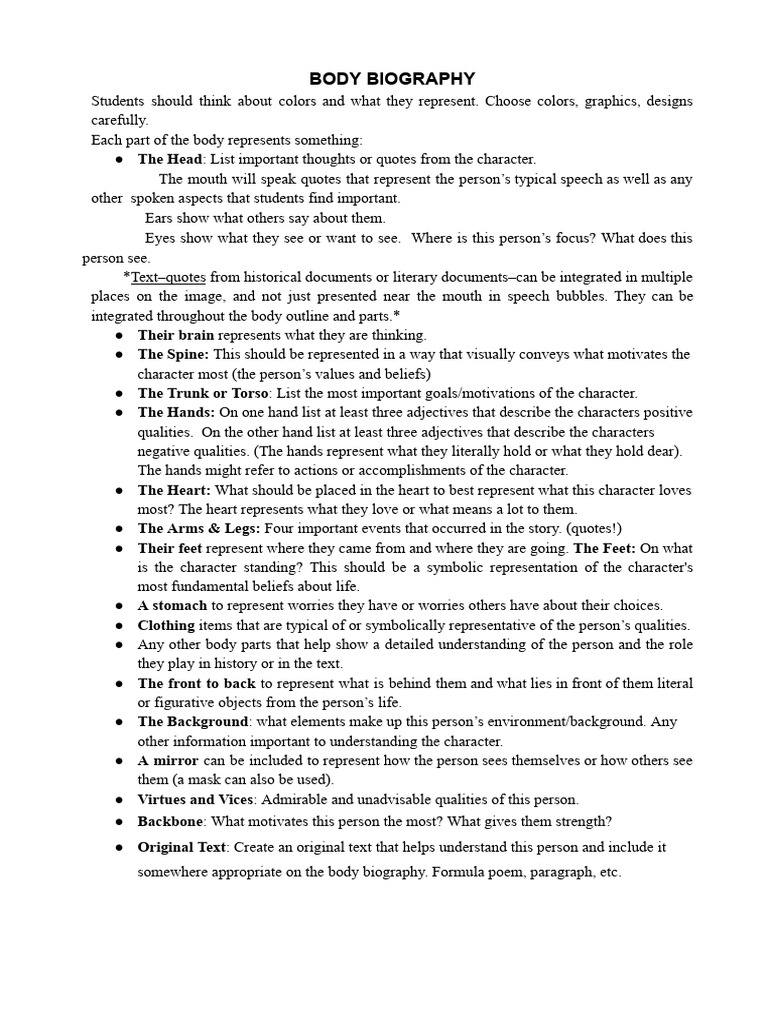 Body Biography | PDF | Human Communication