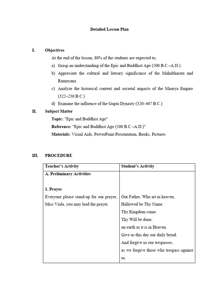 Detailed Lesson Plan NMT | PDF | Bhagavad Gita | Righteousness