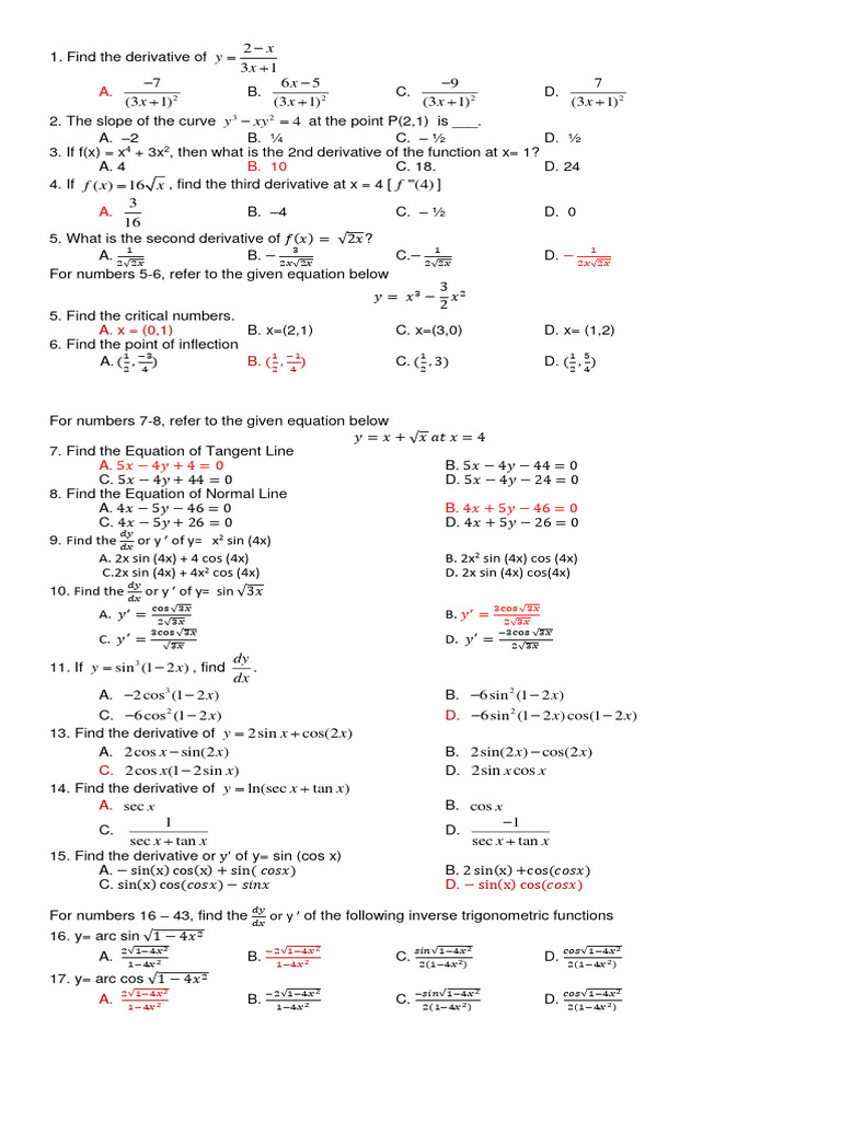 Calculus Reviewer | PDF