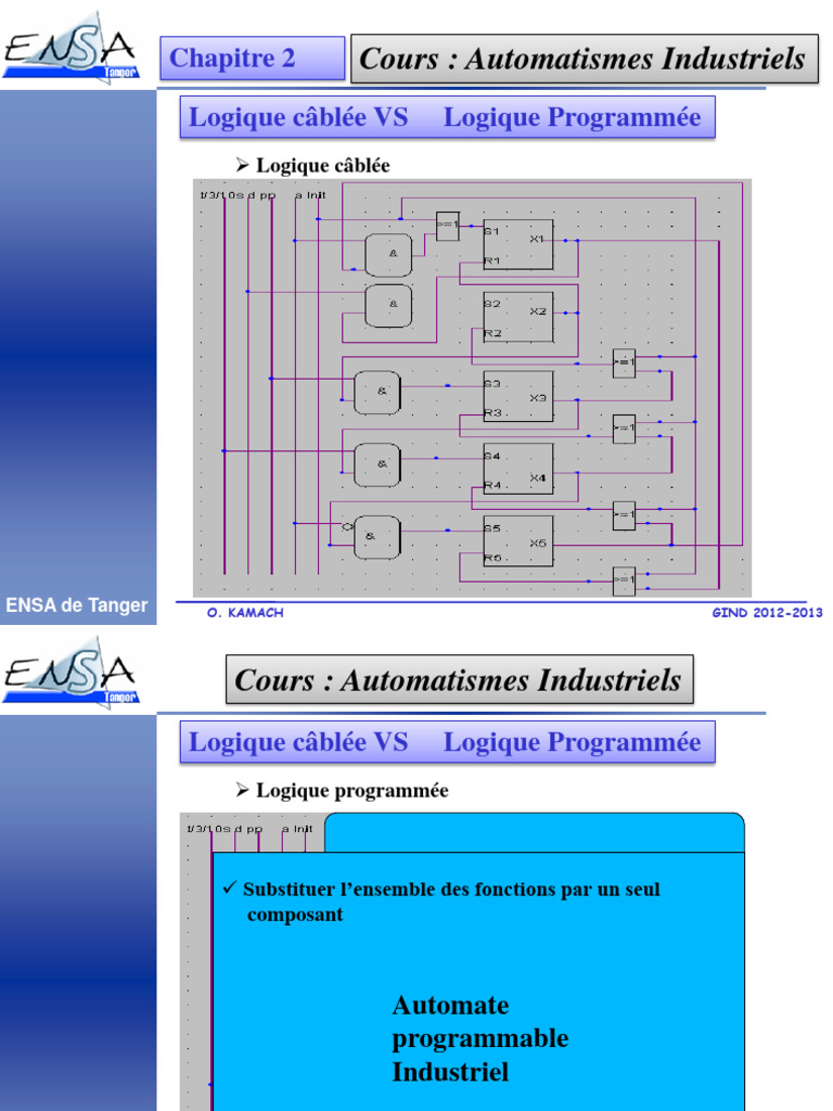 Logique Câblée vs Logique Programmée en API | PDF | Programmation ...