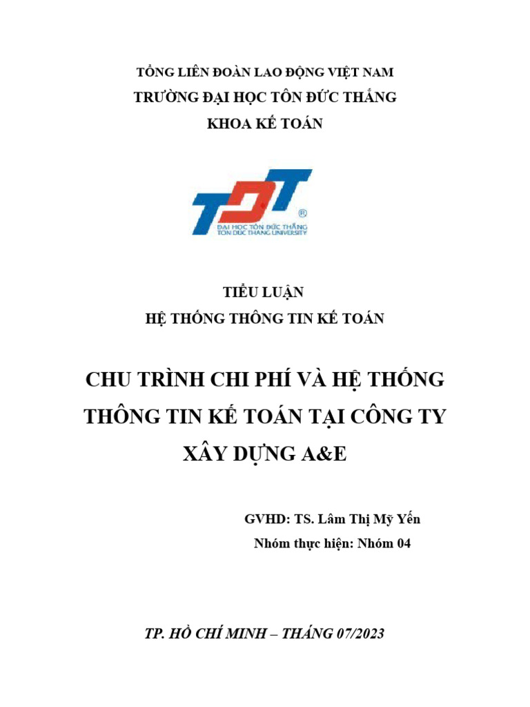 Chu Trình Chi Phí Nhóm 04 | PDF