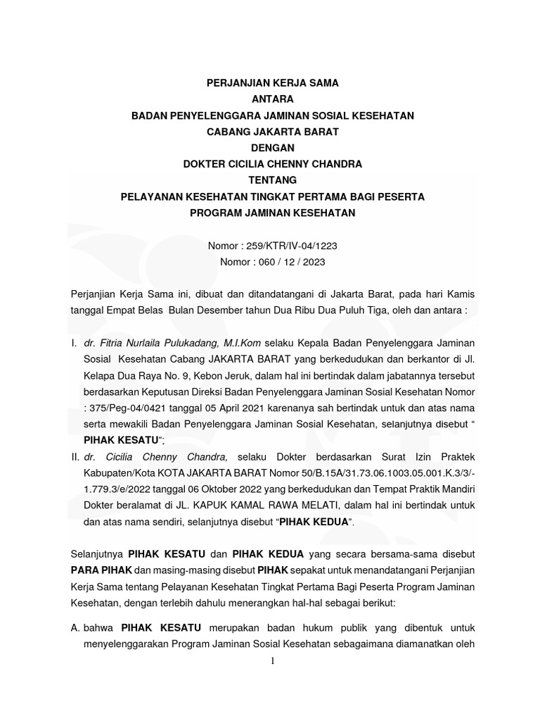 Pks 2024 - Untuk Bpjs | PDF