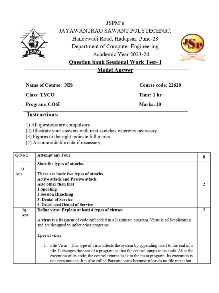 Model Answer NIS | PDF