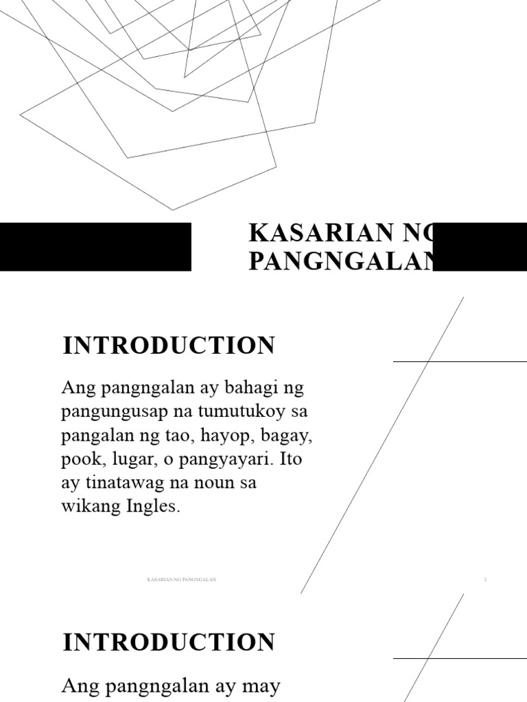 KASARIAN NG PANGNGALAN | PDF