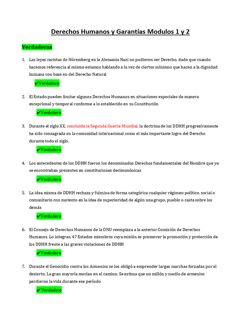 Word Primer Parcial DDHH | PDF