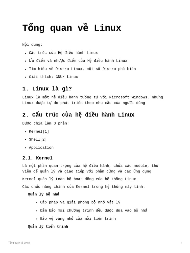 01 Overview Linux | PDF