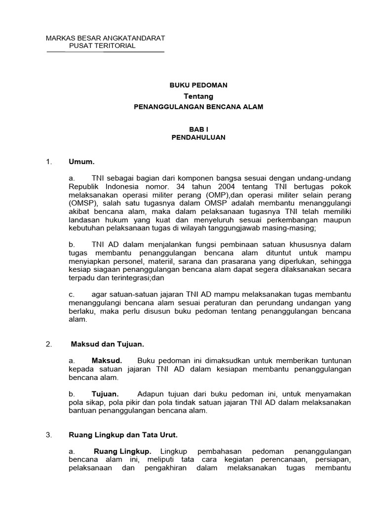 Buku Pedoman TTG Bencana Alam | PDF