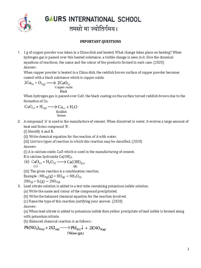 MAQ class 10 | PDF | Respiratory System | Magnesium