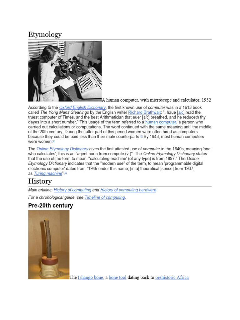 Etymology of Computers | PDF