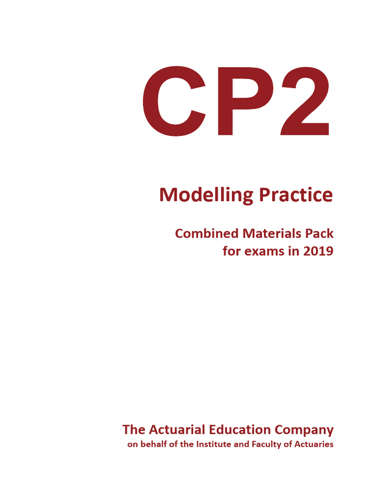 CP2 Study Material-1 | PDF | Actuary