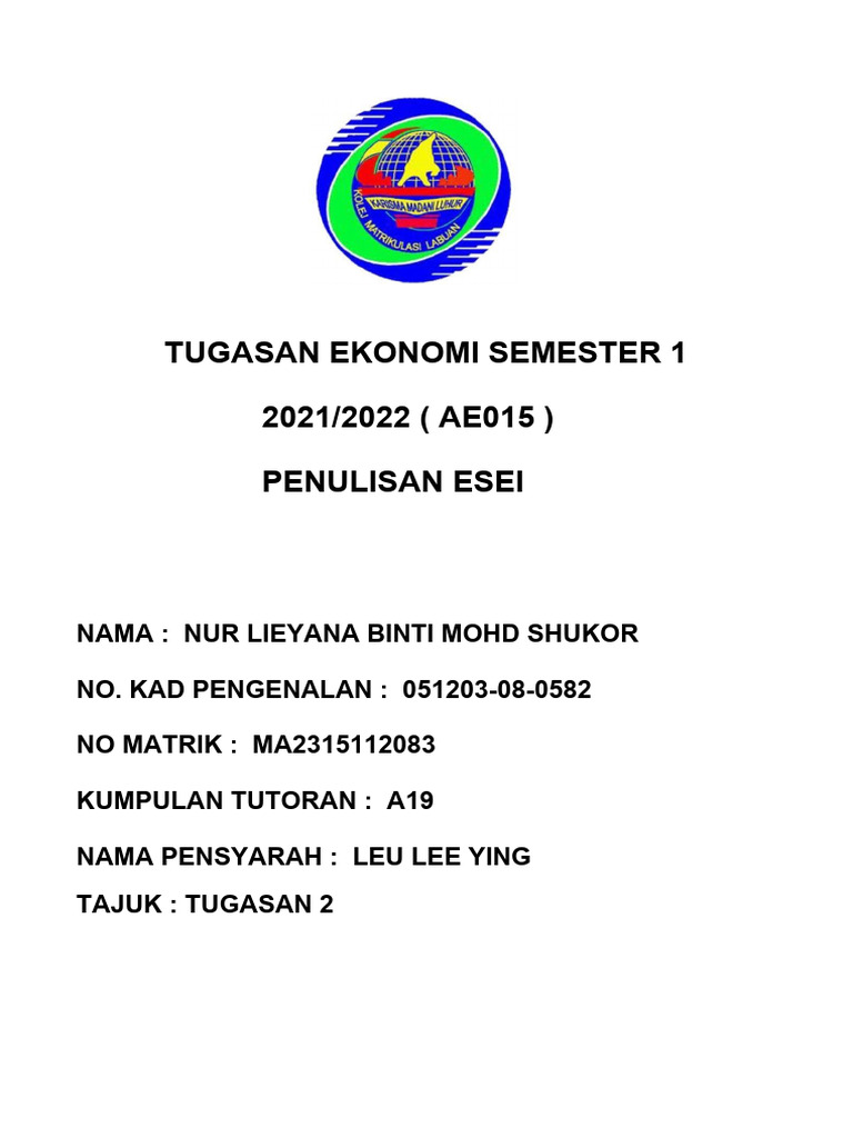 Assignment Economic T2 | PDF