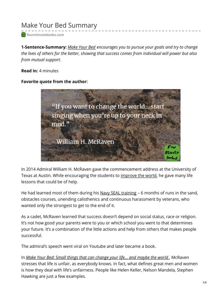 make-your-bed-summary | PDF