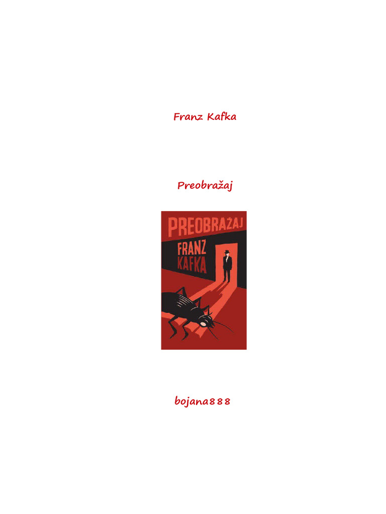 Franc Kafka - Metamorfoza | PDF