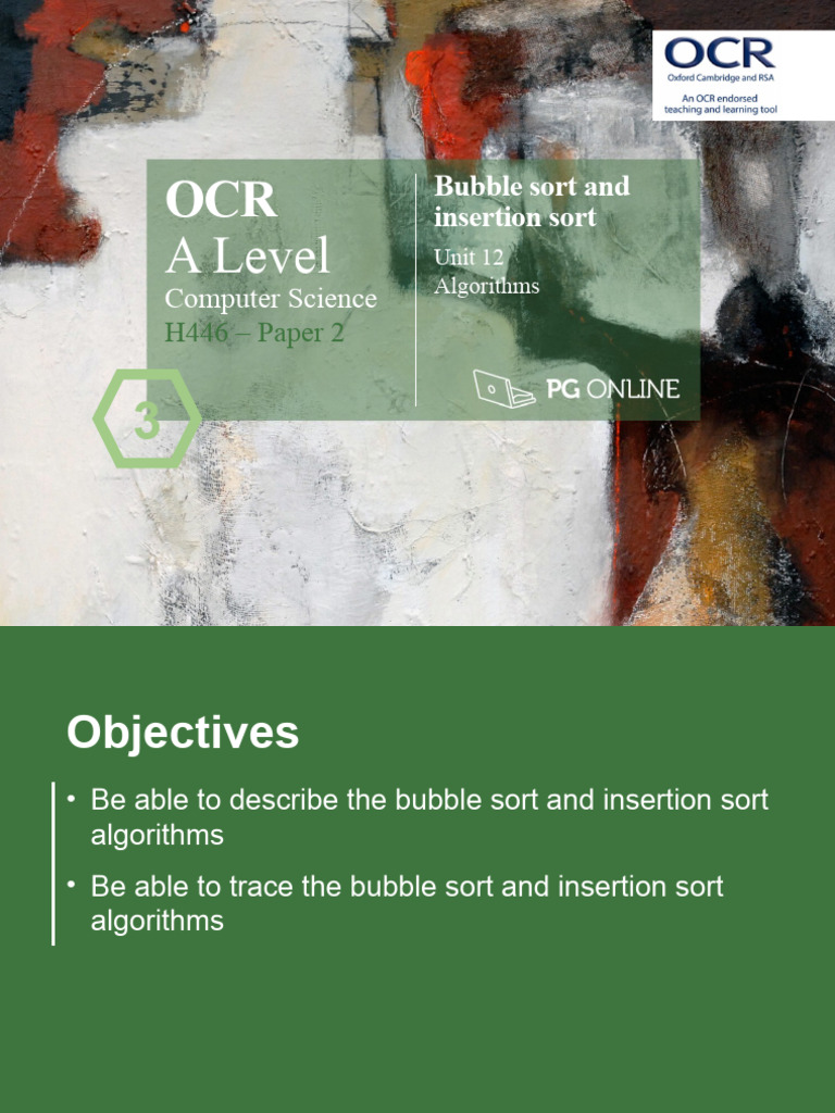 Algorithms T3 Bubble Sort and Insertion Sort | PDF