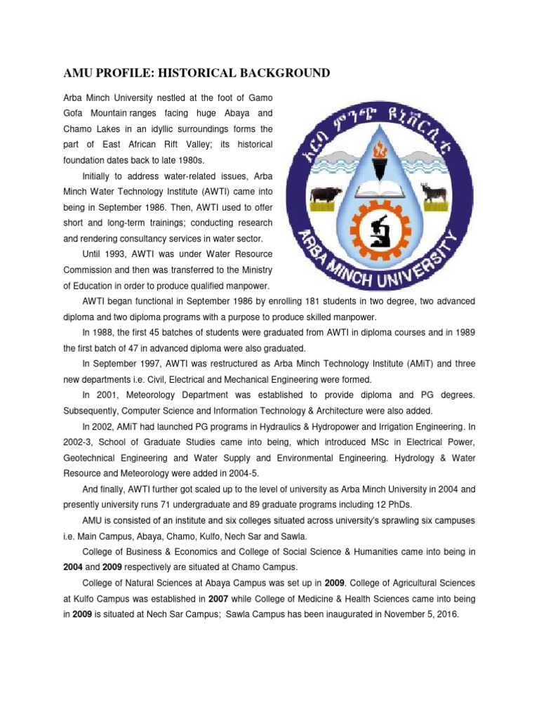 AMU PROFILE 2017 Revised1 | PDF | College | Science