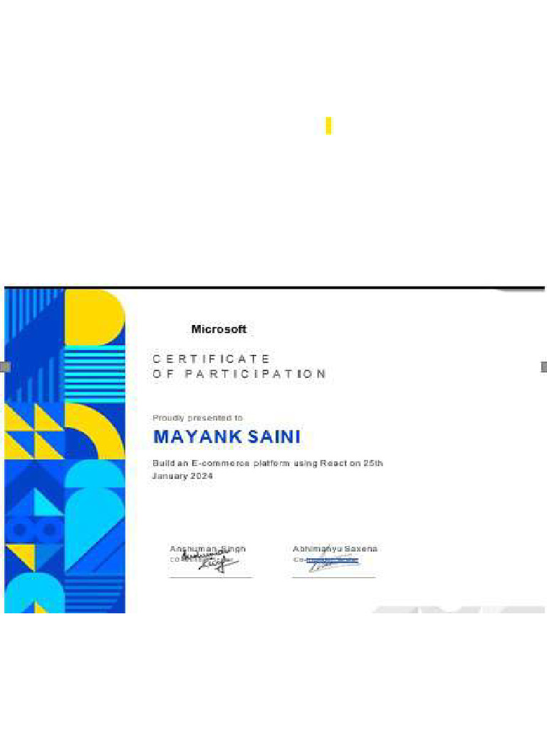 Microsoft React - Js Certificate | PDF