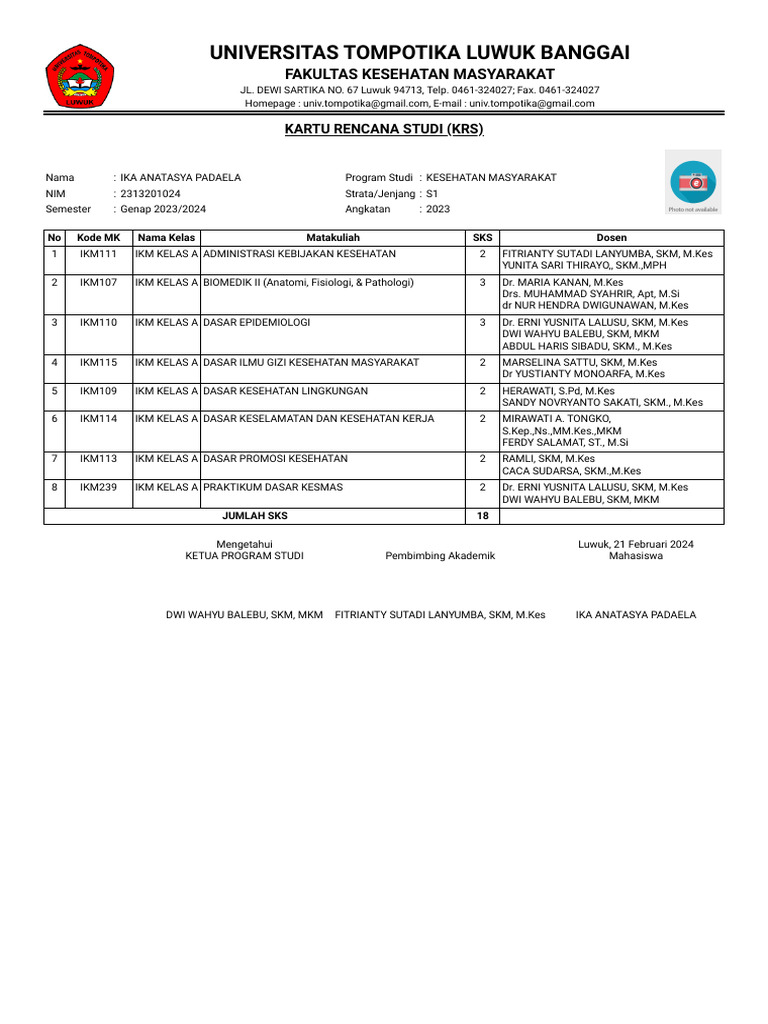 KRS Semester 2 | PDF