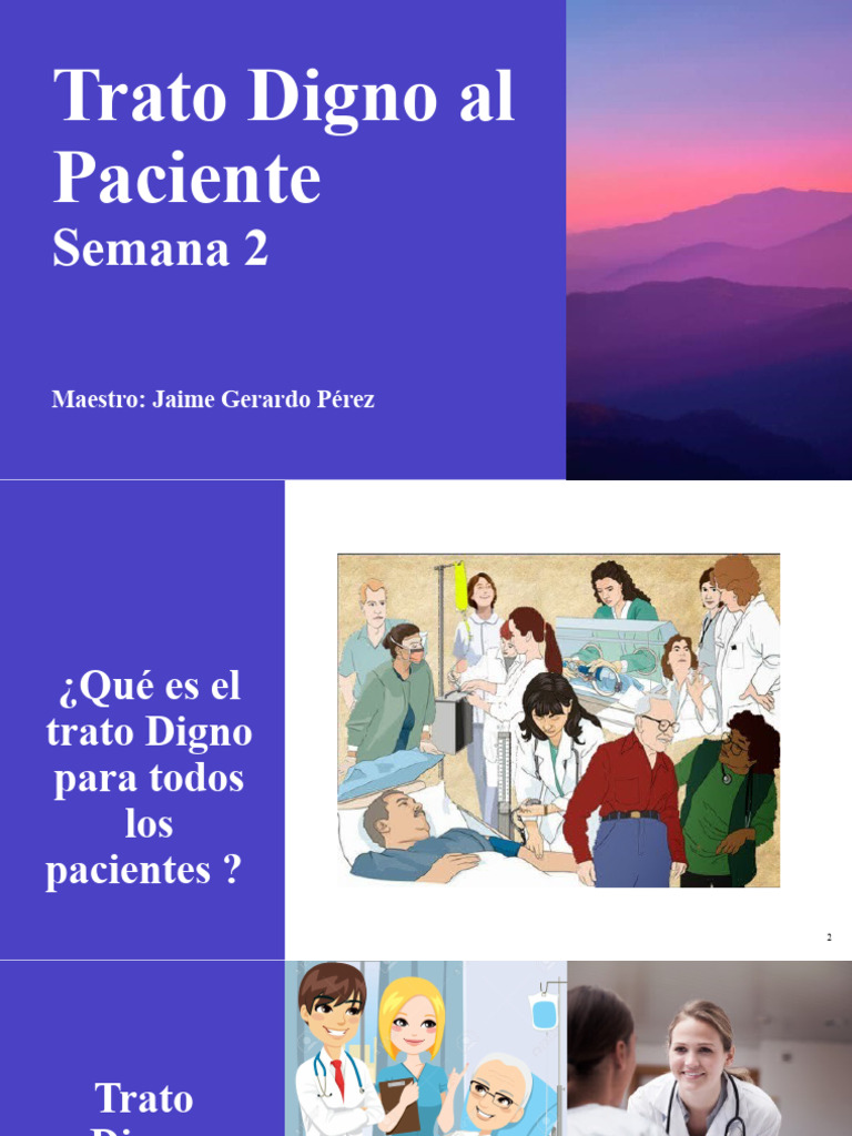 Trato Digno Al Paciente Semana 2 Enfermeria | Descargar gratis PDF ...