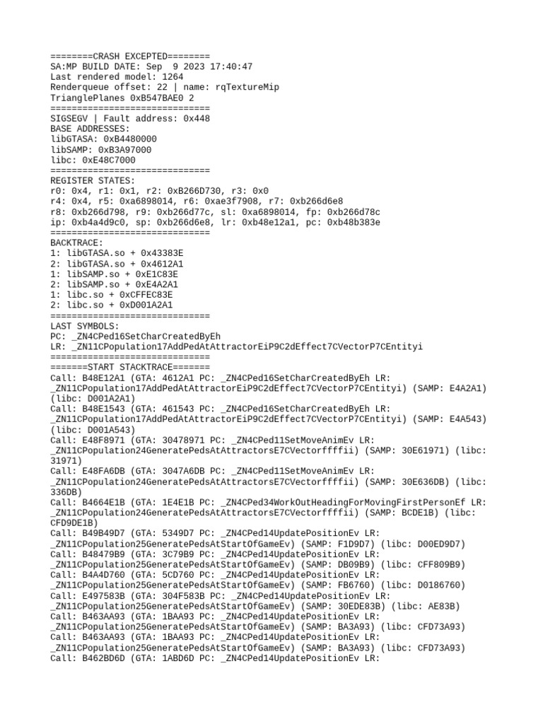 crash_log | PDF | Computer Programming | Computing