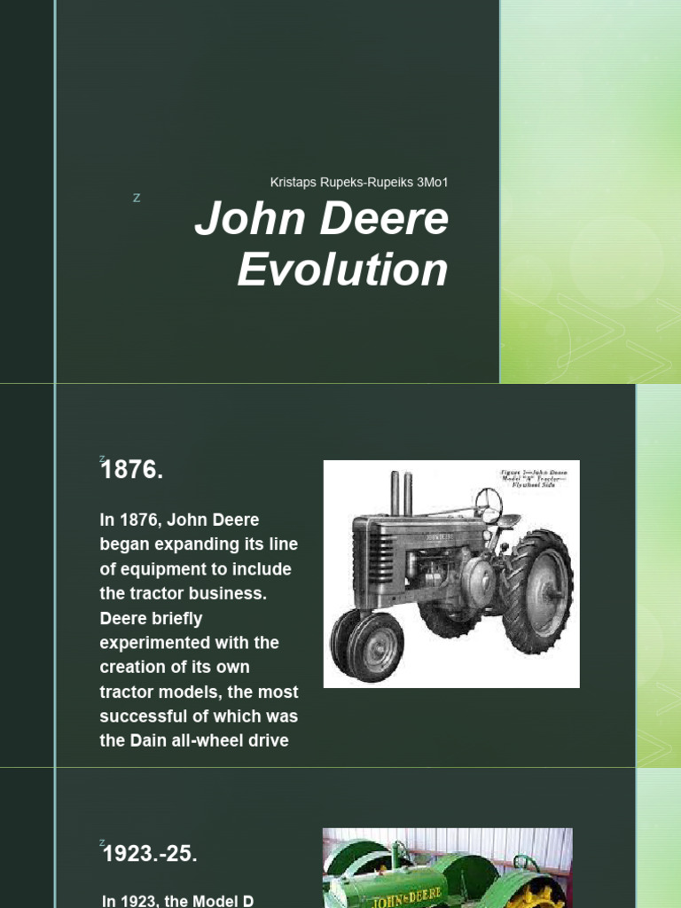 John Deere Tractor Evolution Overview | PDF | Sports & Recreation