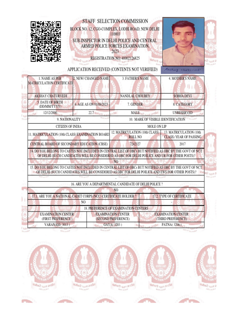 Applicationform Draft Print for All | PDF