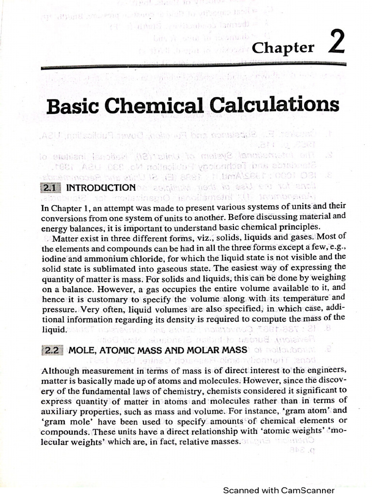 Chapter 2 (Stoichiometry Book) | PDF