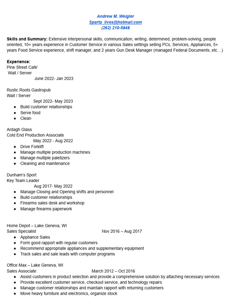 Andrew Resume | PDF