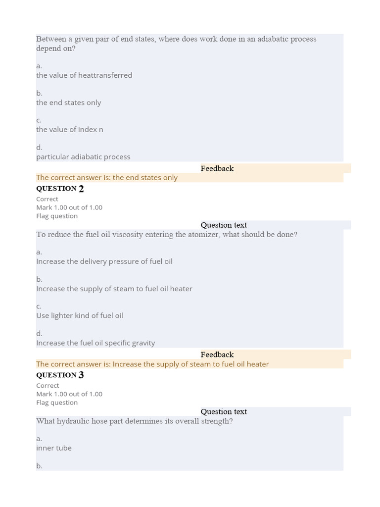 MCQ Questions | PDF | Piston | Diesel Engine