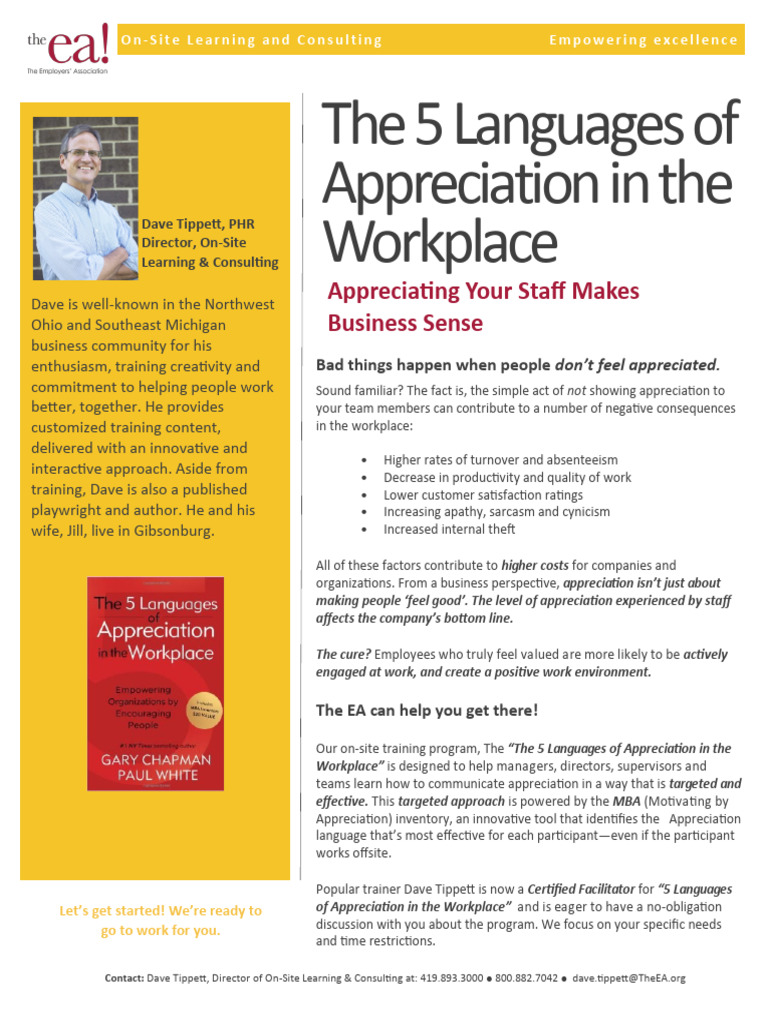 5 Languages of Appreciation 1.2015 | PDF | Cognitive Science ...