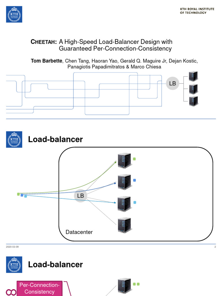 NSDI 2020 - Slides Cheetah: A High-Speed Programmable Load-Balancer ...