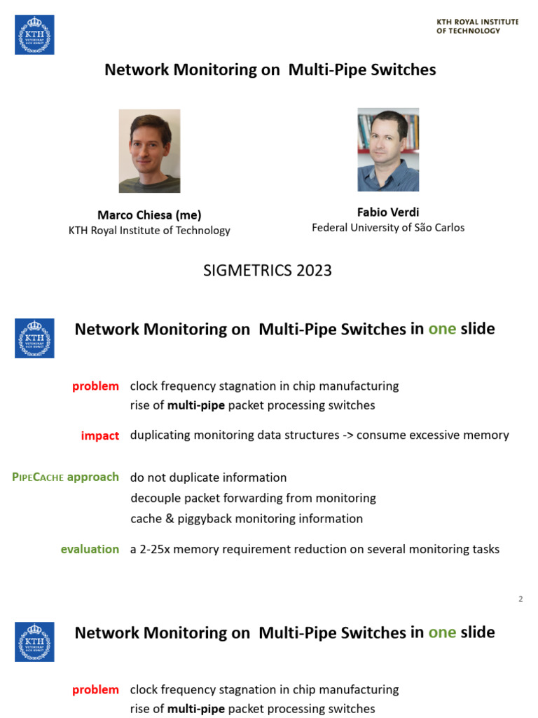 SIGMETRICS 2023 - Network Monitoring On Multi-Pipe Switches | Download Free PDF | Central ...