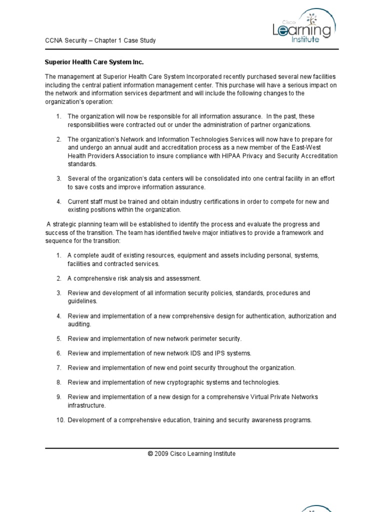 Chapter 1 Case Study | PDF