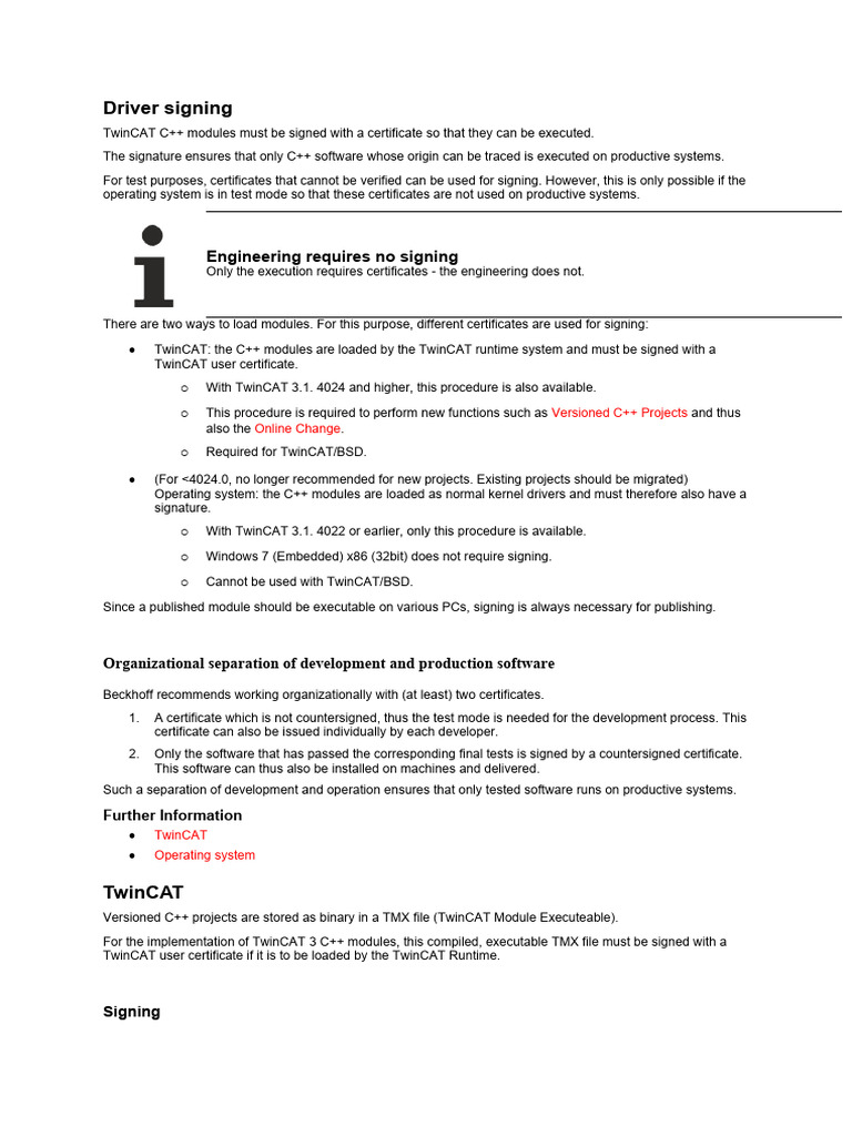 Driver Signing | PDF