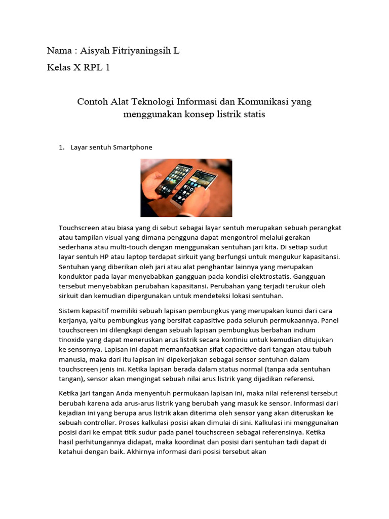 Alat Teknologi Informasi Dan Komunikasi Yang Menggunakan Konsep Listrik ...