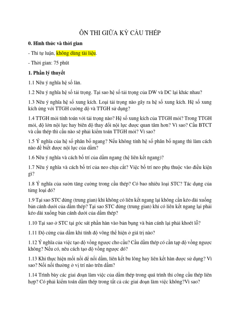 CTH - On Tap Giua Ky | PDF