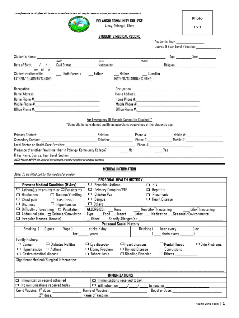 Students Medical Record | PDF | Hypertension | Body Mass Index