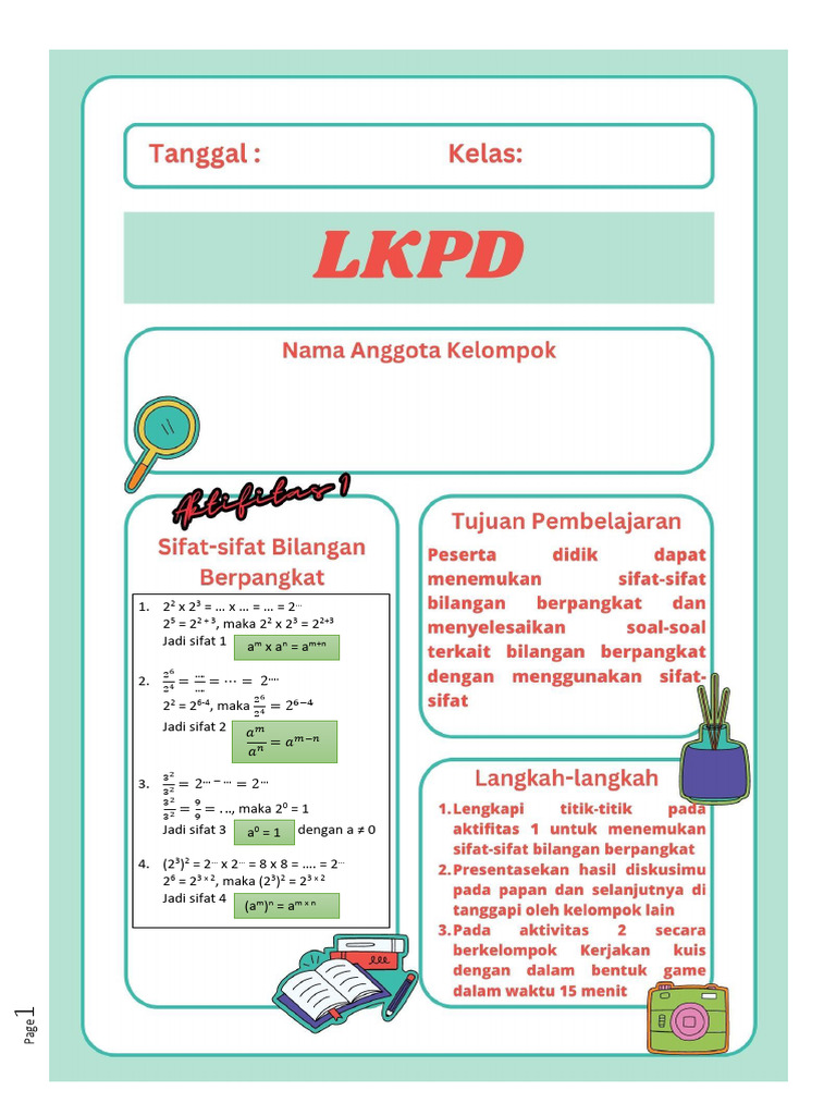 LKPD Bilangan Berpangkat | PDF