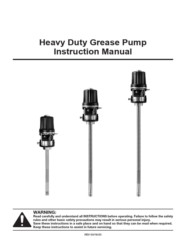Heavy Duty Grease Pump Guide | PDF