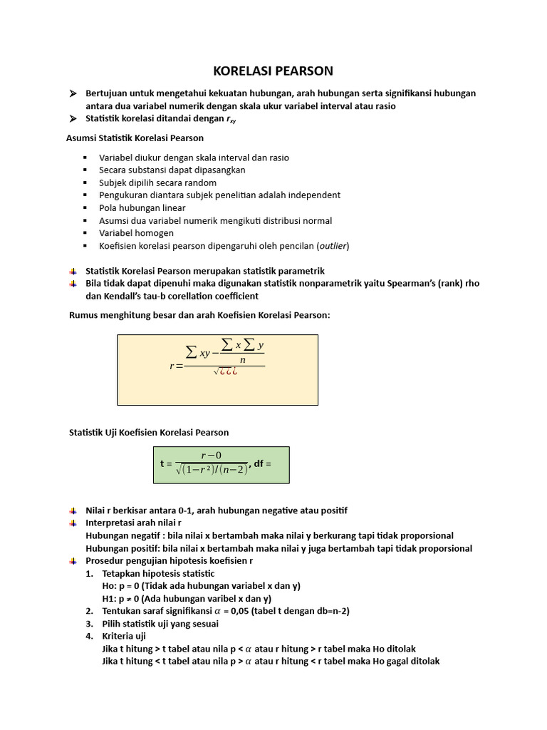 Korelasi Pearson | PDF