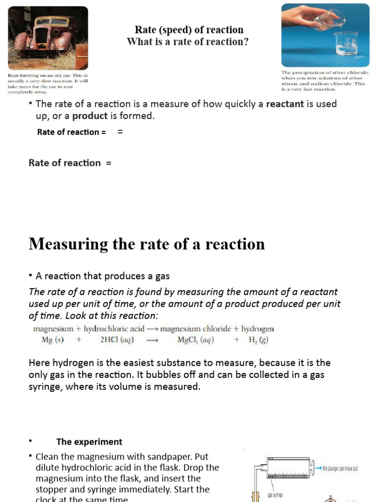 Understanding Reaction Rates and Factors | PDF | Reaction Rate ...