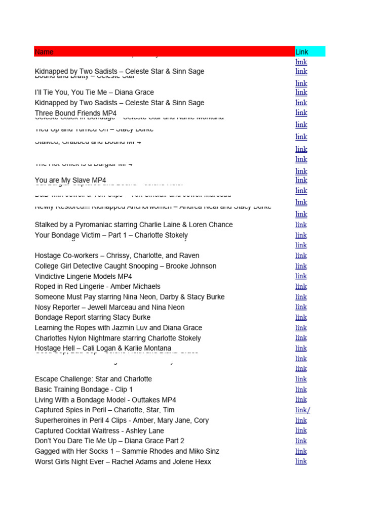 Margot Clip List | PDF | Bondage (Bdsm)