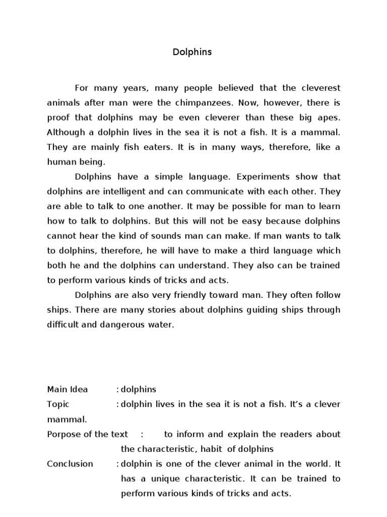 Dolphins | PDF | Foreign Language Studies