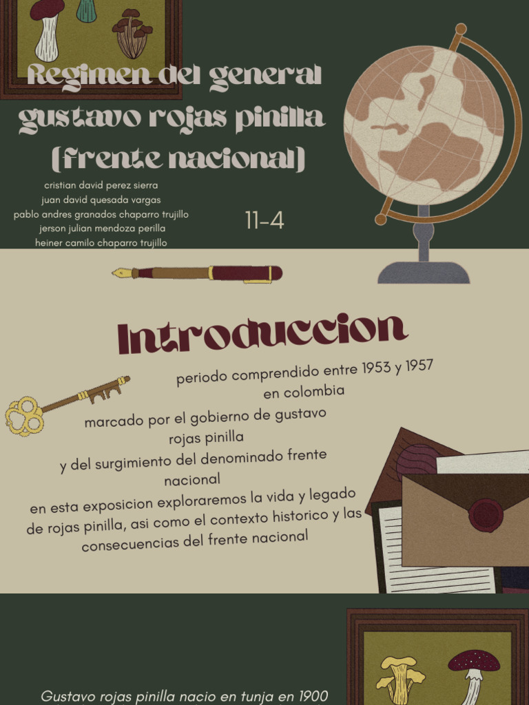 Regimen Del General Gustavo Rojas Pinilla (Frente Nacional) | PDF