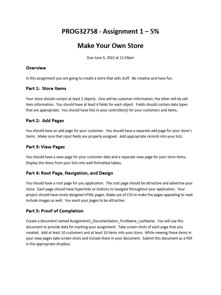 PROG32758-Assignment 1 | PDF | Software | Software Engineering