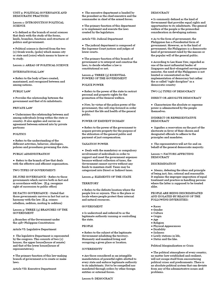 TNCT Reviewer | PDF | Politics | Social Science